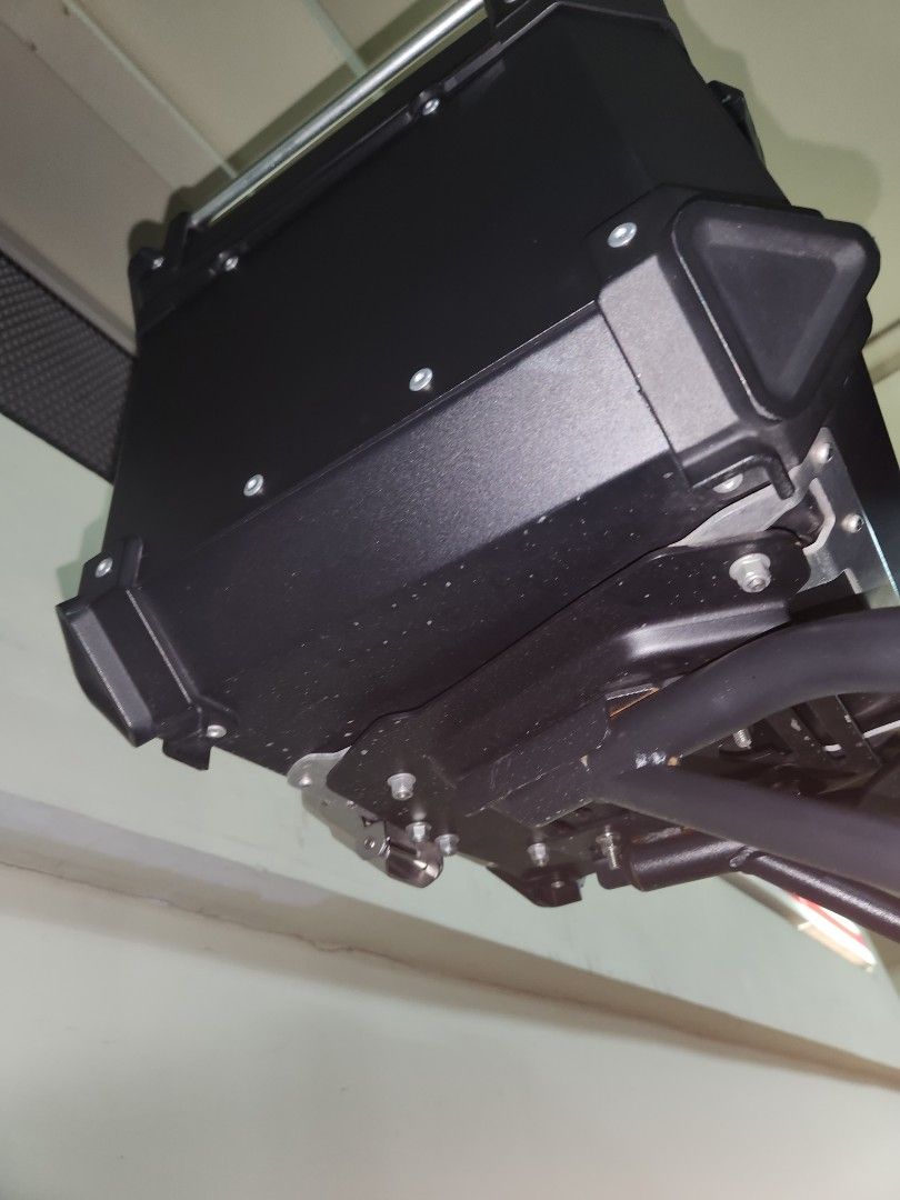 Box and base plate, Motorcycles, Motorcycle Accessories on Carousell