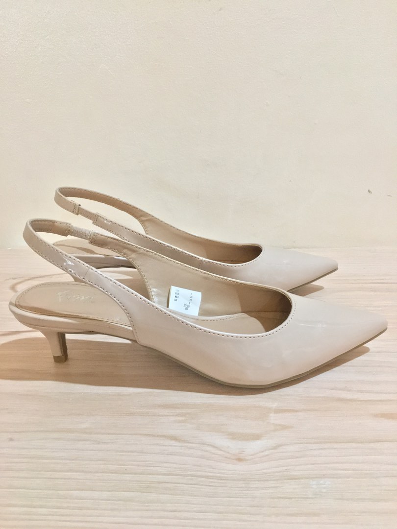 Brand New (Old Stock) Payless Fioni Lisa Kitten Heels (Nude) on Carousell