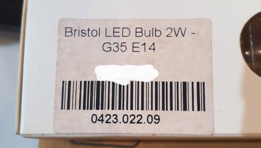 Bristol LED Bulb 2W G35 E14, Furniture & Home Living, Lighting & Fans ...