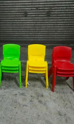BUNNY KIDDIE COLORED MONOBLOCK CHAIRS, Babies & Kids, Baby Nursery ...