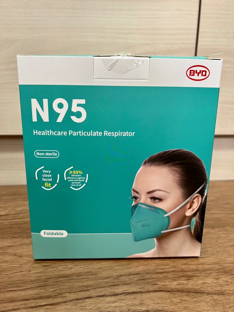 BYD N95 Mask, Health & Nutrition, Face Masks & Face Shields on Carousell