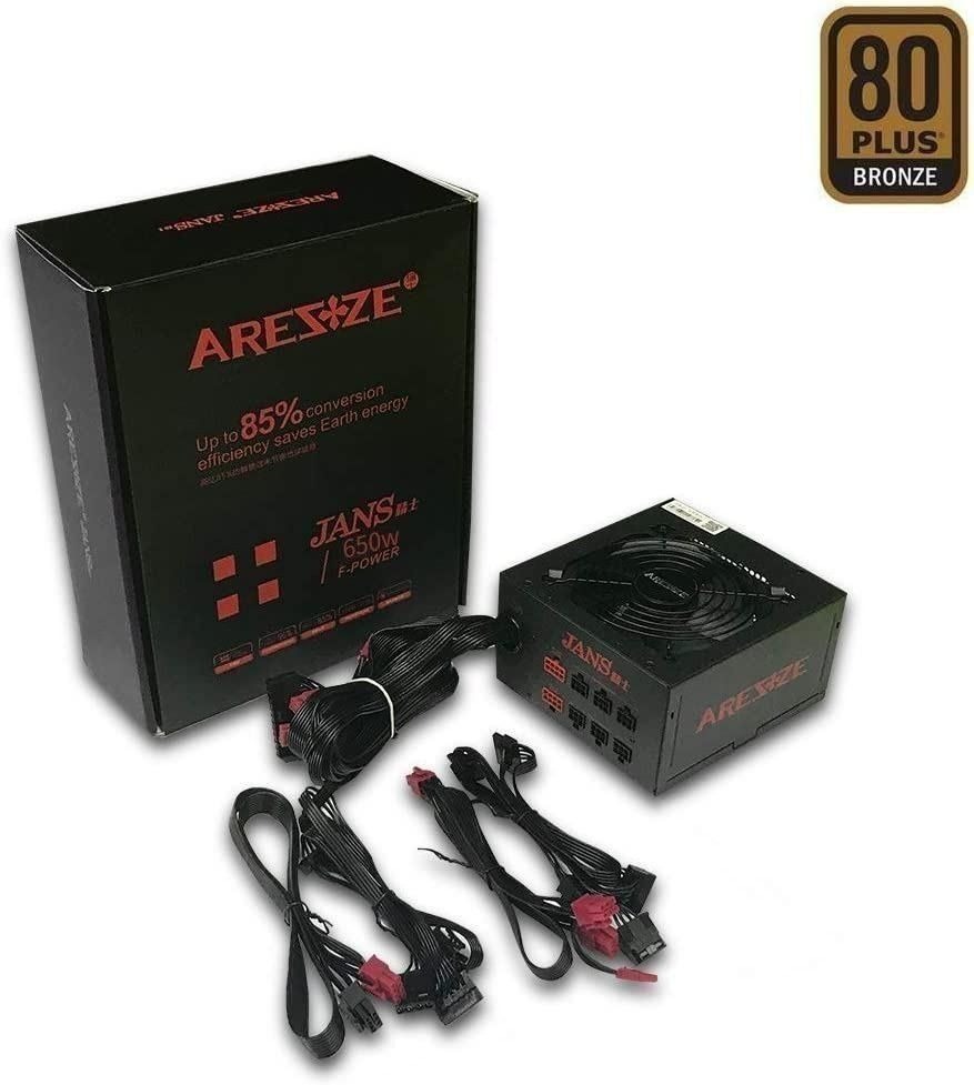 [C0447] GOLDEN FIELD AZ650W Power Supply 80 Plus Bronze Semi Modular ATX PC PSU with Low Noise ...