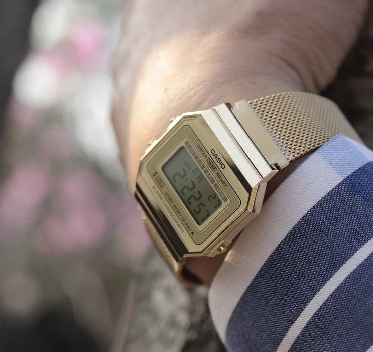 Casio Vintage A700WMG-9A Slim Case Digital Quartz A700WMG-9ADF Gold ...