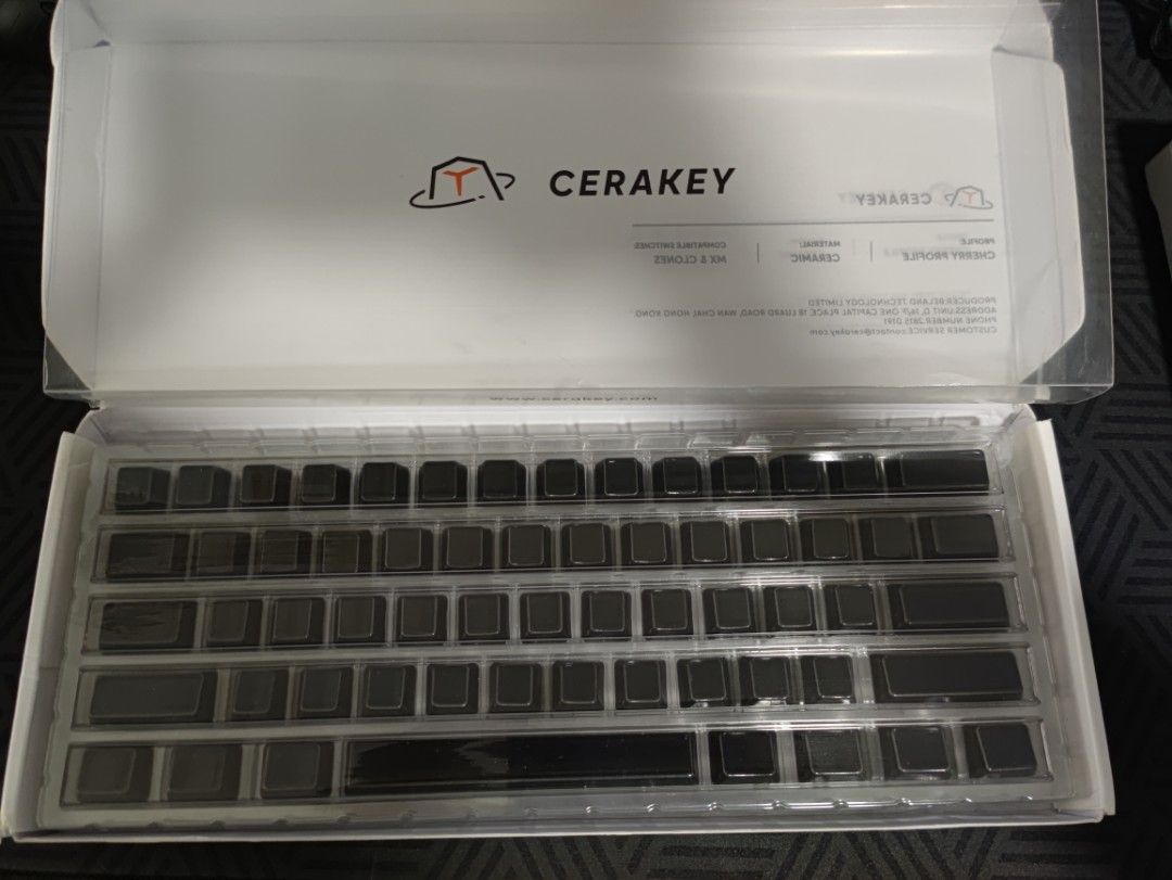 Cerakey Ceramic keycaps black/white, Computers & Tech, Parts ...