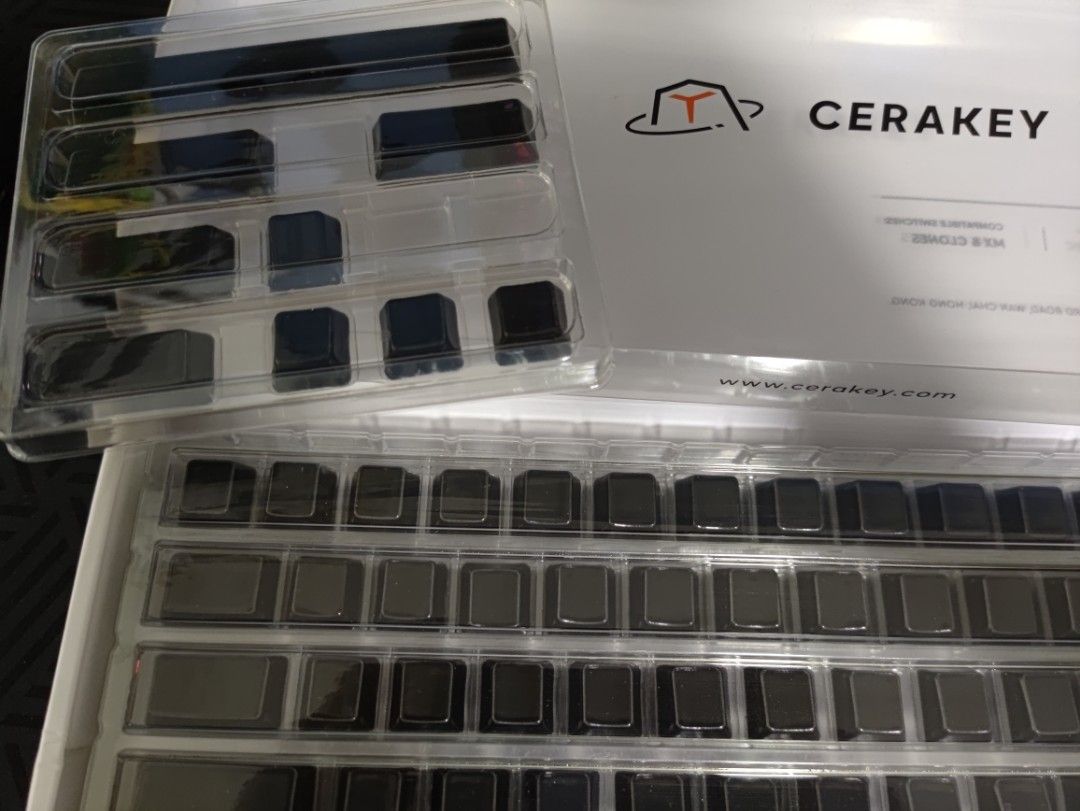 Cerakey Ceramic keycaps black/white, Computers & Tech, Parts ...