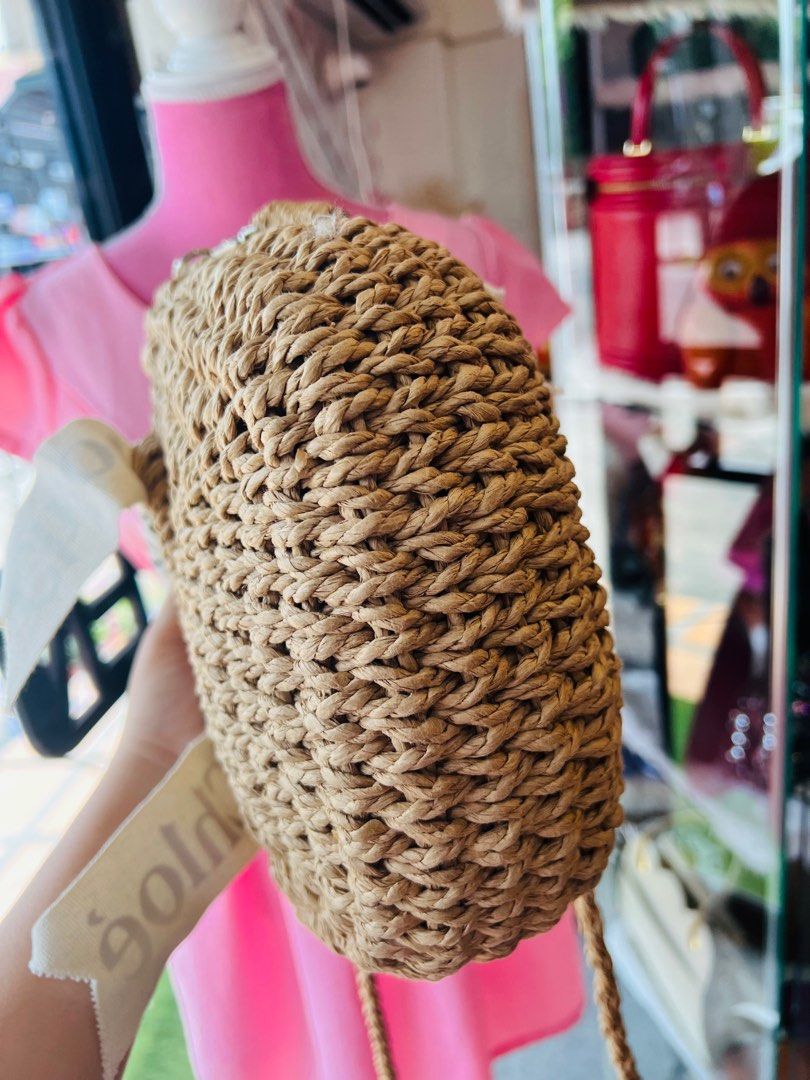 Chloe Woven Rattan Crossbody Bag on Carousell