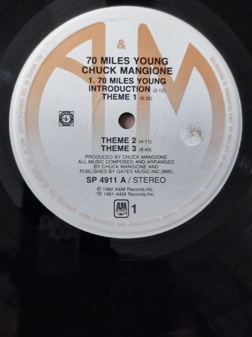 Chuck Mangione 70 Miles Young[LP], Hobbies & Toys, Music & Media ...