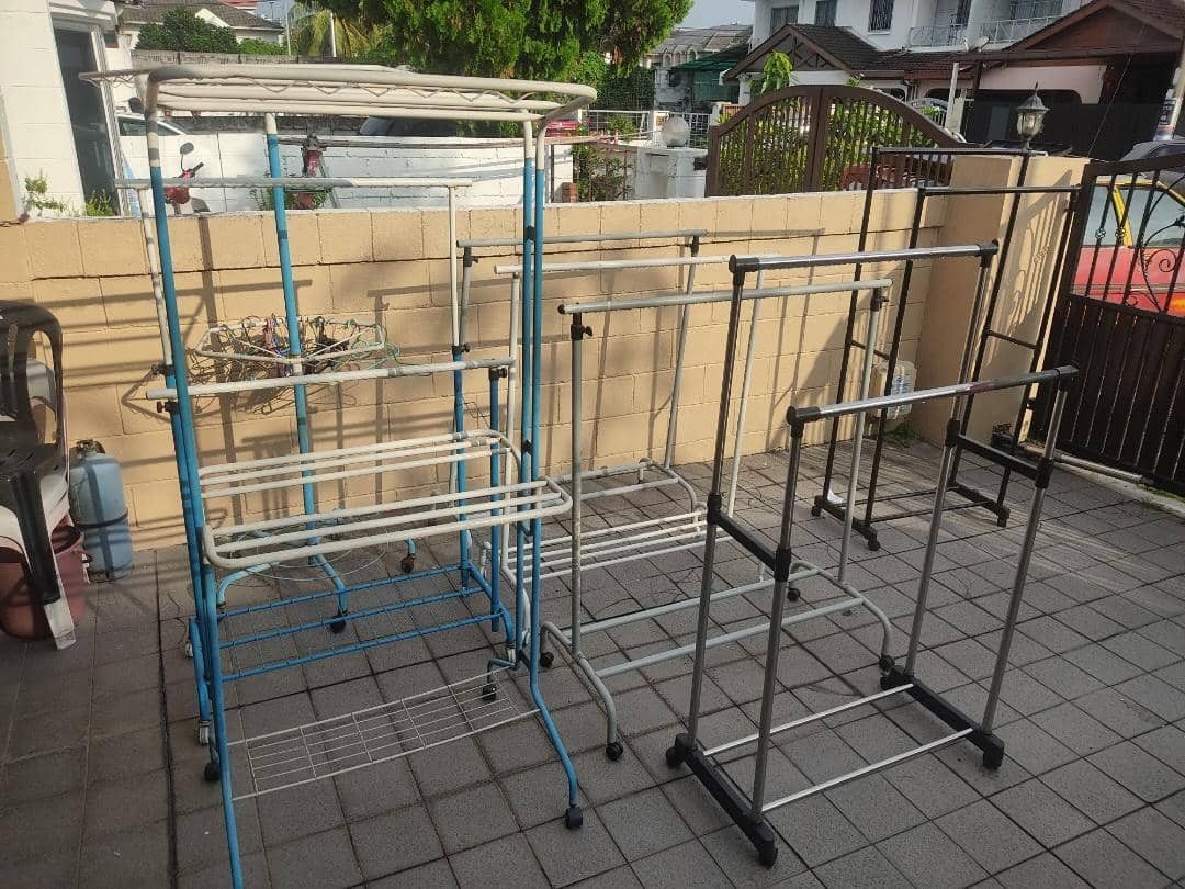 Cloth hanger railing, hanging rack, towel hanger, rak sidai/ gantung ... Cloth hanger railing, hanging rack, towel hanger, rak sidai/ gantung ...