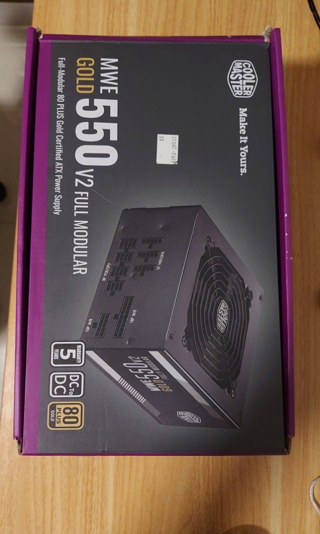 Cooler Master MWE 550 Gold V2 Full Modular PSU, Computers & Tech, Parts ...