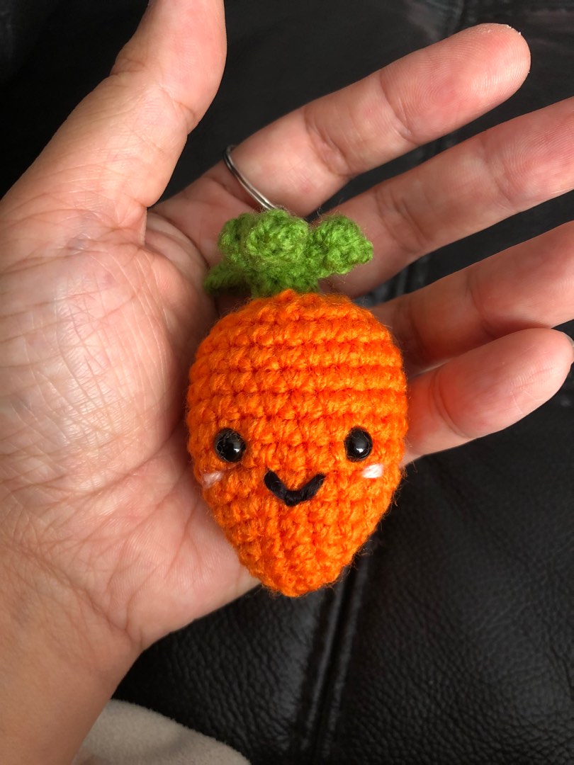 Crochet carrot keychain, Hobbies & Toys, Stationery & Craft, Handmade ...
