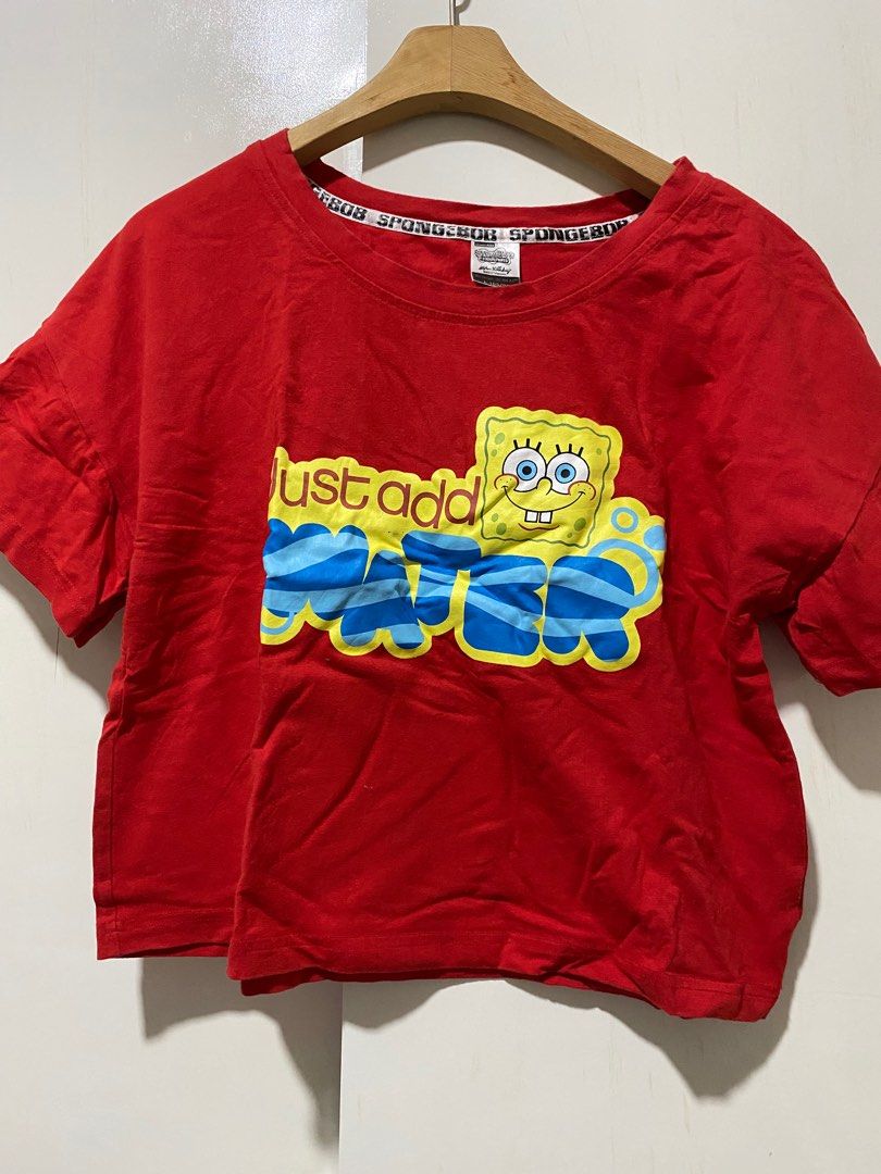 Cropped Top Spongebob, Women's Fashion, Tops, Shirts on Carousell