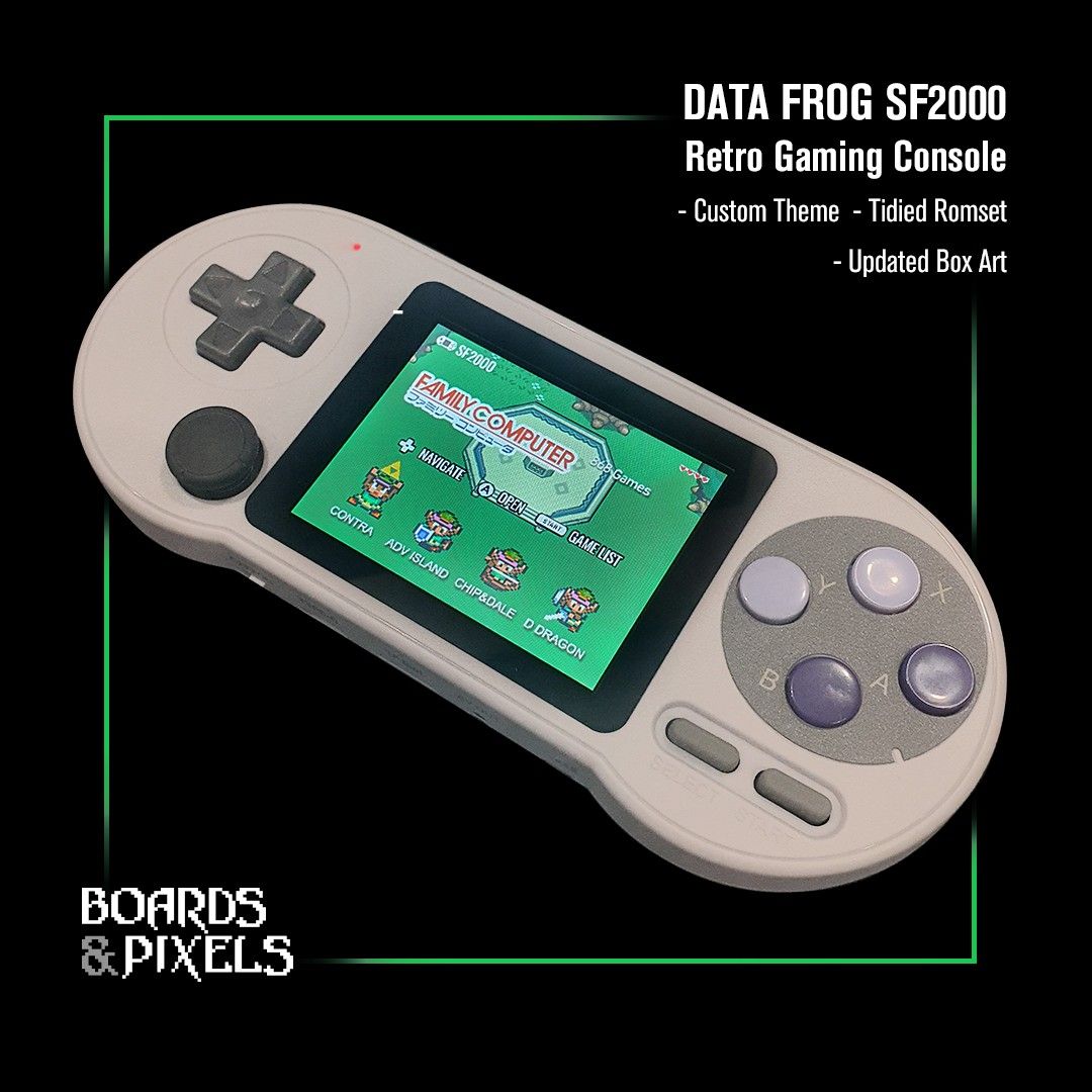 (READY STOCK) Customized Data Frog SF2000 Retro Gaming Handheld Console (FC, SFC, MD, GB, GBC ...