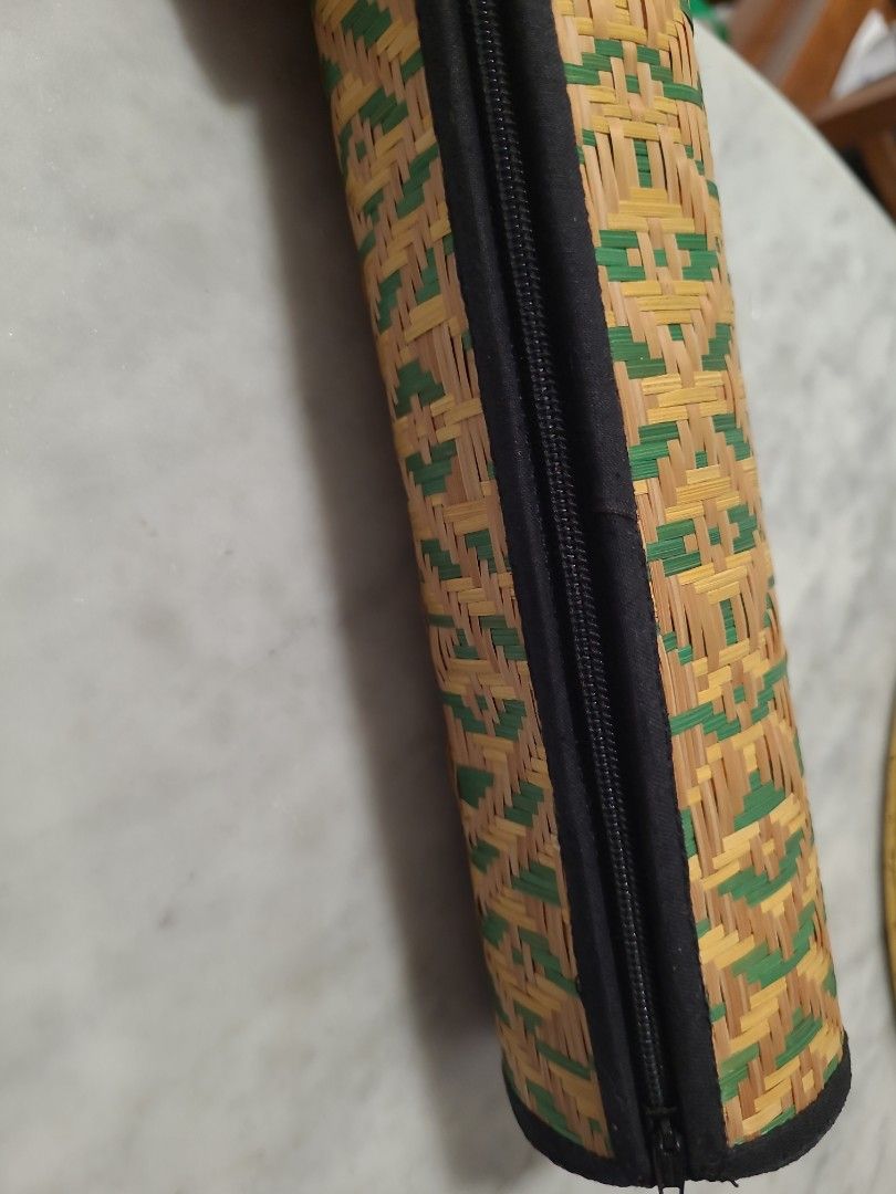 Cylinder Bamboo Pouch Pencil Case, Hobbies & Toys, Stationery & Craft ...
