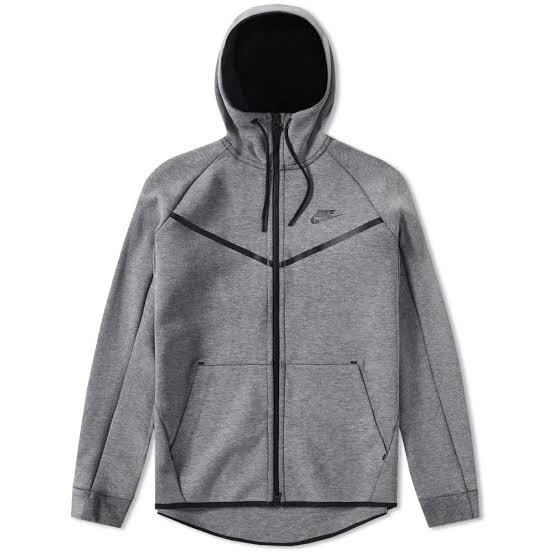 DARK GRAY NIKE TECH FLEECE JACKET (RED TAG) on Carousell