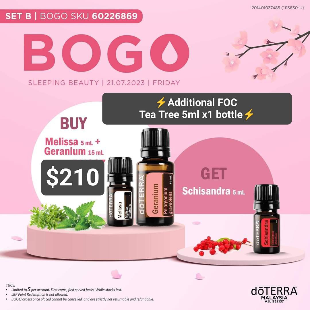 doTERRA Msia BOGO Day 5 - Melissa & Geranium Free Schisandra, Extra FOC ...