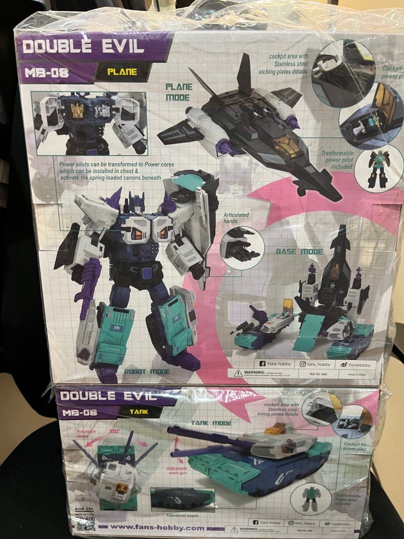FANS HOBBY MB-08 DOUBLE EVIL (Transformers Powermasters), Hobbies ...