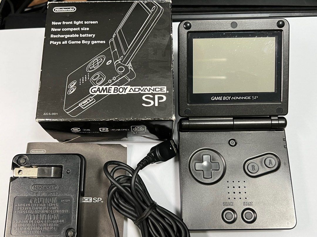 Gameboy Advance SP Black - Complete in Box with all inserts, Video ...