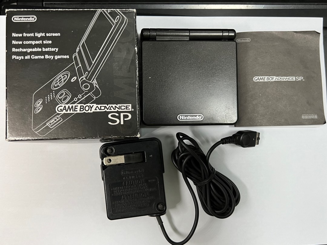 Gameboy Advance SP Black - Complete in Box with all inserts, Video ...