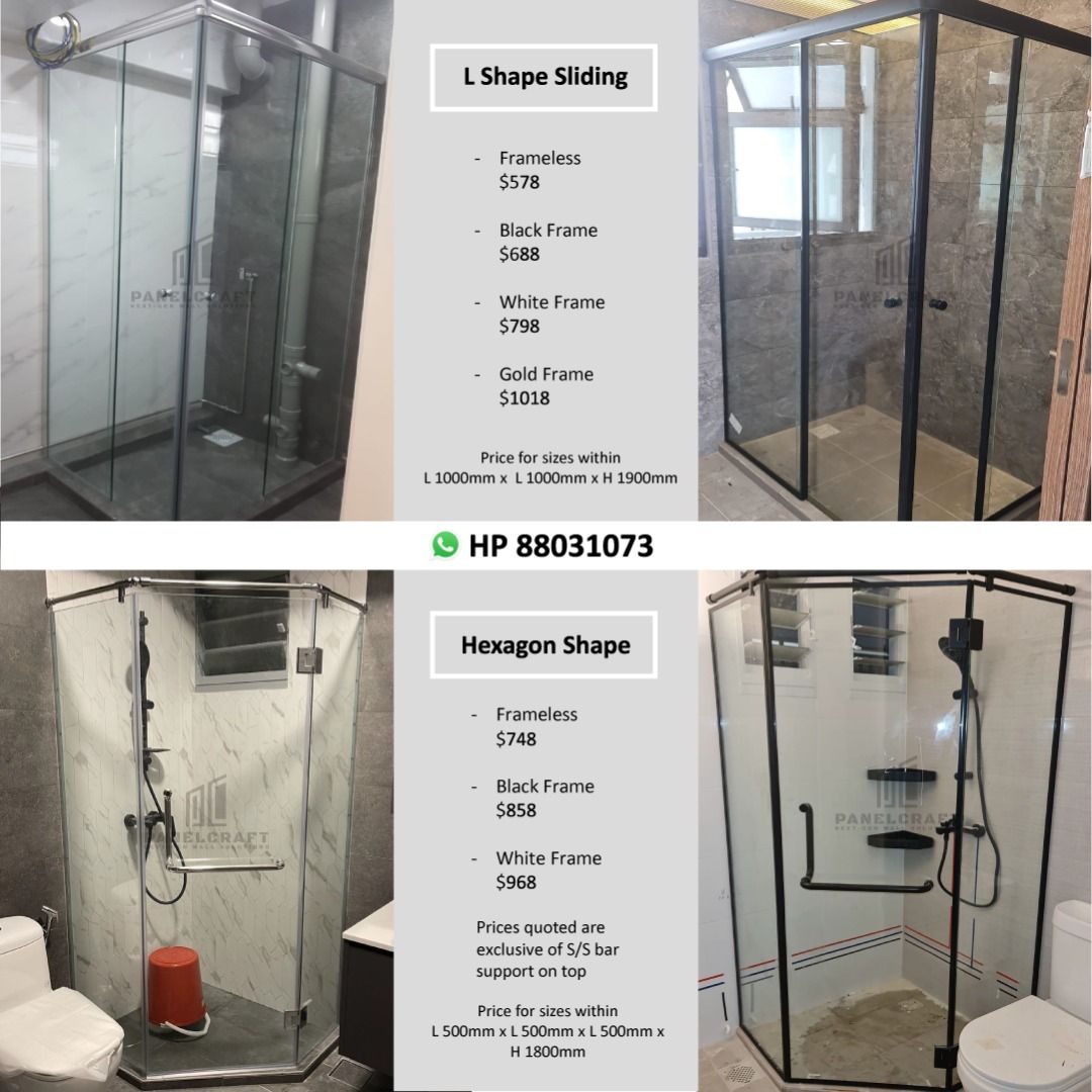 Glass Shower Screen | Shower Panels | Tempered Glass | Sliding Door ...