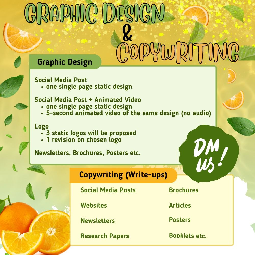 Graphic Design and Copywriting for Social Media (TikTok/IG etc ...