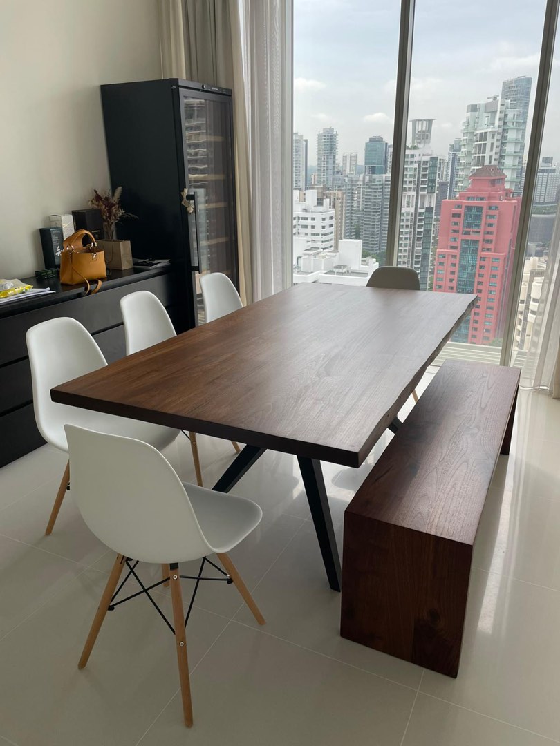 Grey & Sanders Burmese Teak Dining Table and American Black Walnut ...