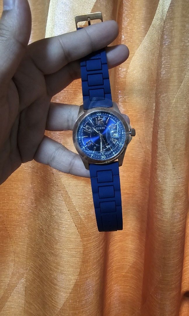 Guess blue watch, Luxury, Watches on Carousell