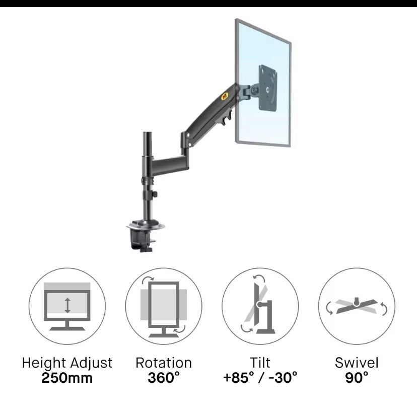 H100 Monitor Arm Bracket Monitor Mount, Computers & Tech, Parts ...