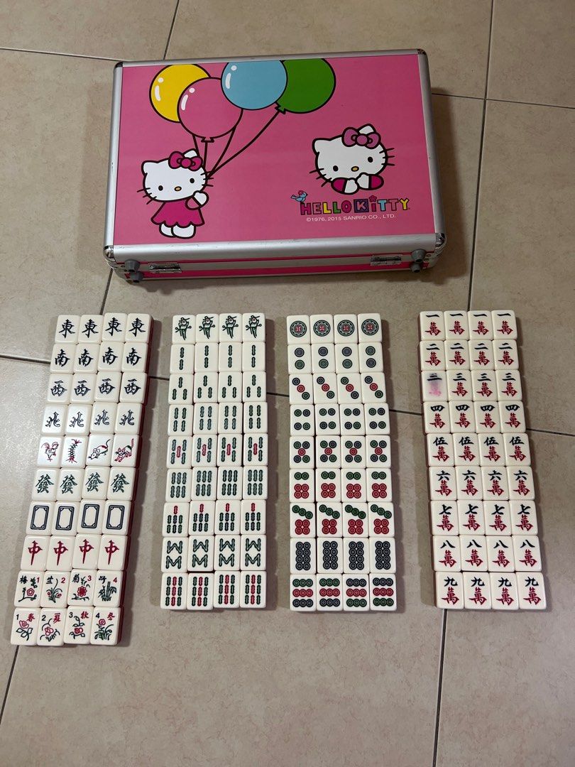 Hello kitty Mahjong set, Hobbies & Toys, Toys & Games on Carousell