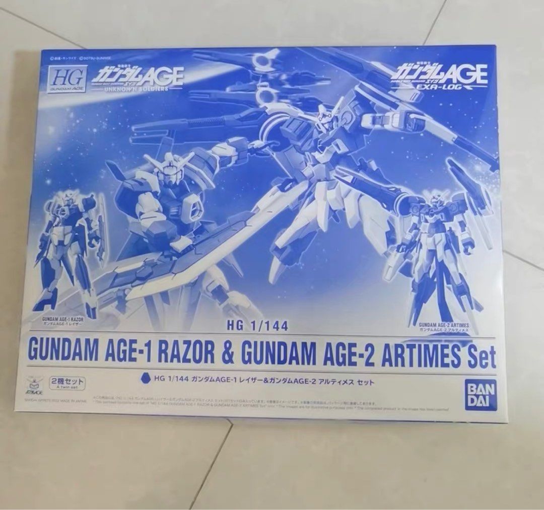 HG Gundam AGE-1 RAZOR & AGE-2 ARTIMES Set Gundam, 興趣及遊戲, 玩具 & 遊戲類 ...