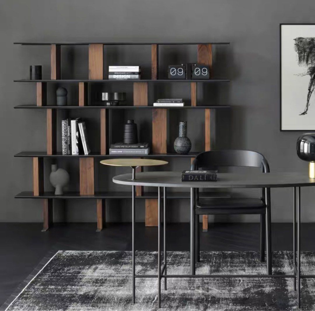 HUITE Modern Walnut Display Shelf, Furniture & Home Living, Furniture ...