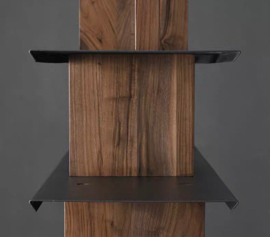 HUITE Modern Walnut Display Shelf, Furniture & Home Living, Furniture ...