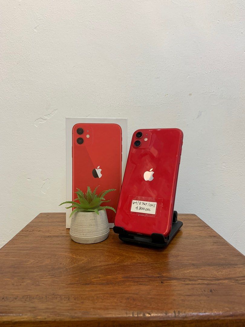iPhone 11 64GB MERAH ALL OPERATOR FULLSET FUNGSIONAL NORMAL, Telepon ...