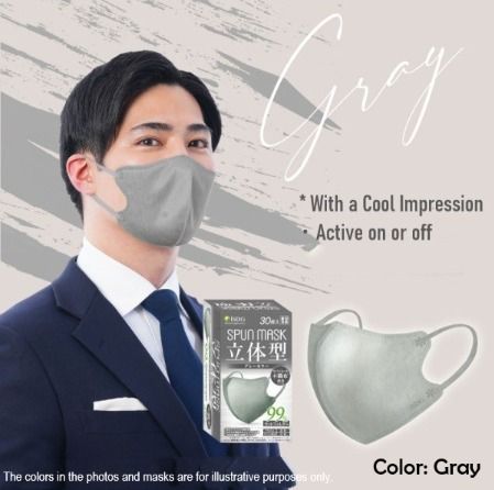 Japan Spun Mask 3D spunlace non-woven color mask (30 pcs individually ...