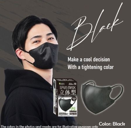 Japan Spun Mask 3D spunlace non-woven color mask (30 pcs individually ...