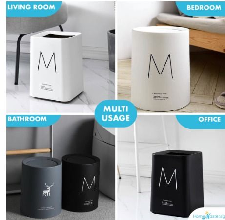 Japan Style Simple Classic Dustbin STR2070, Furniture & Home Living ...