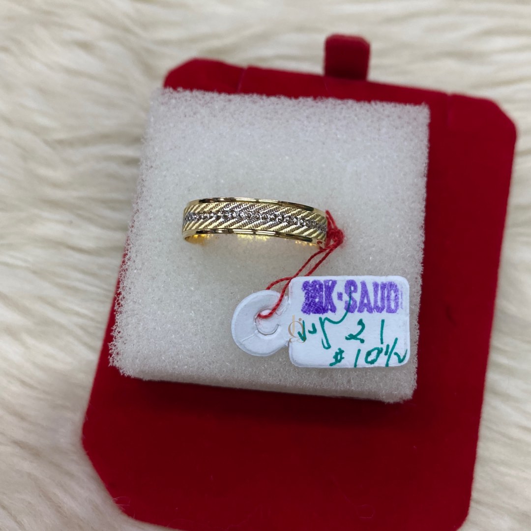 [JEWL GOLD] 18k Saudi Gold Wedding Ring on Carousell