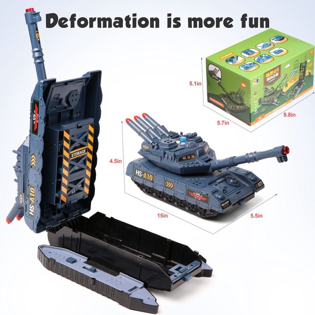 Kids Toys Tank Toy Sets Military Tank Vehicle Playsets with Realistic ...