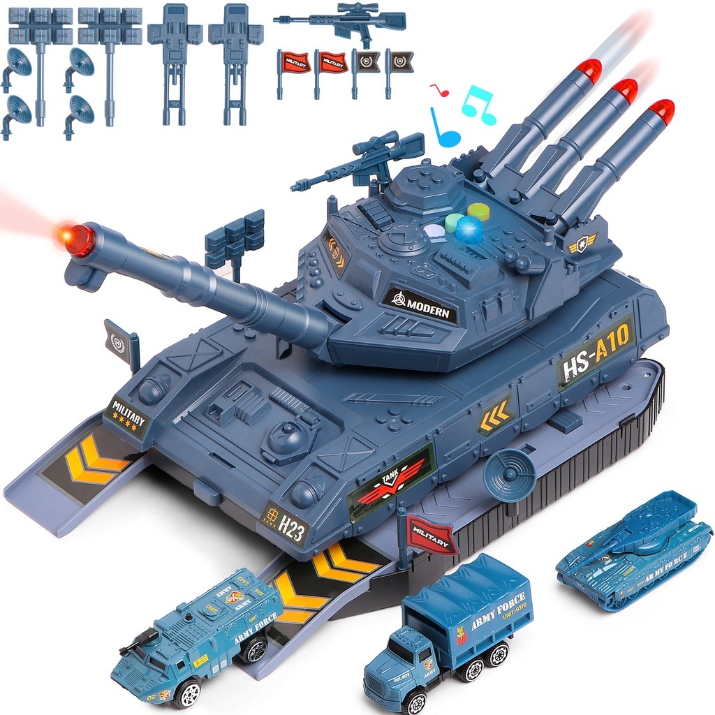 Kids Toys Tank Toy Sets Military Tank Vehicle Playsets with Realistic ...