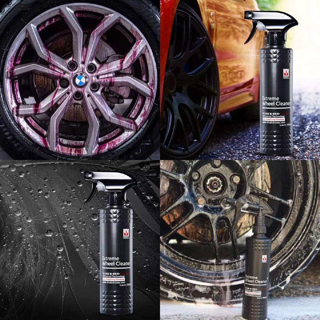 Korea BINDER Extreme Wheel Cleaner + by Fireball Tire & Rim Cleaner pH ...