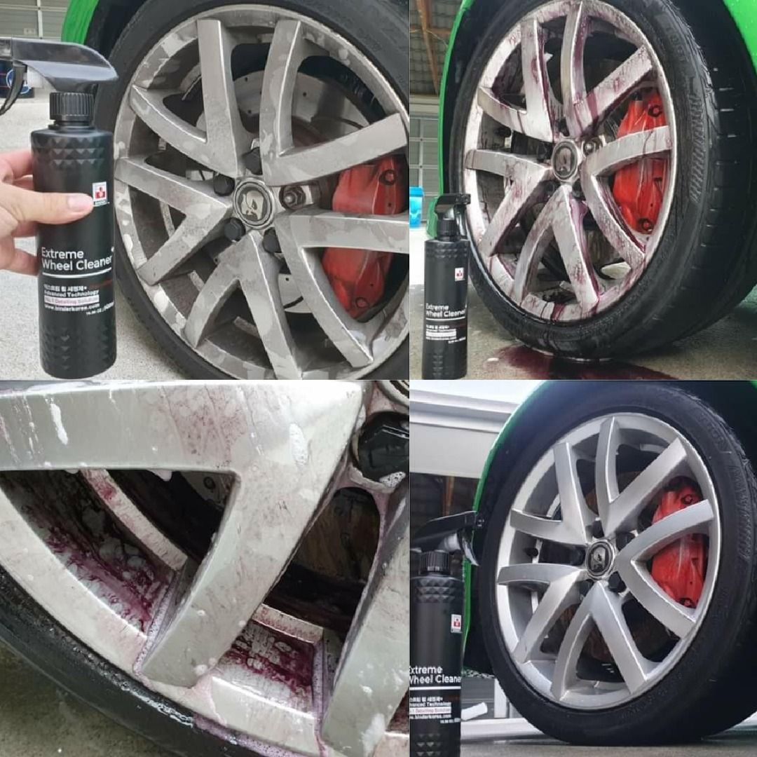 Korea BINDER Extreme Wheel Cleaner + by Fireball Tire & Rim Cleaner pH ...