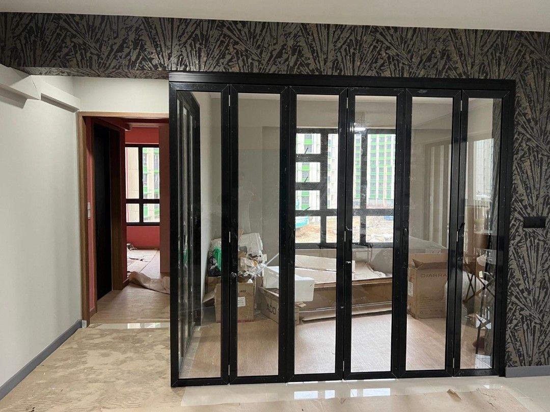 Aluminium Frame L shape Folding Door, Home Services, Renovations ...