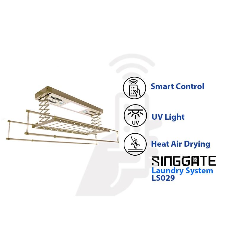 🔥Laundry Smart Laundry System auto laundry rack UV Dryer LS029 SINGGATE ...