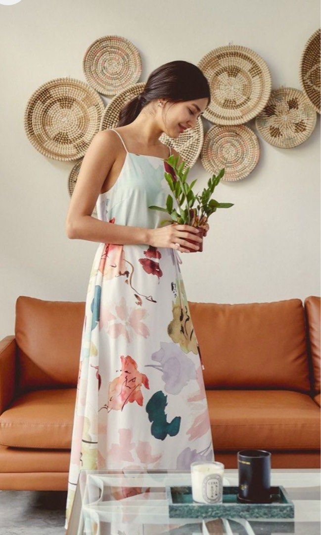 LB Love Bonito Desiree Strappy Maxi Dress in Floral Dance, Women's ...