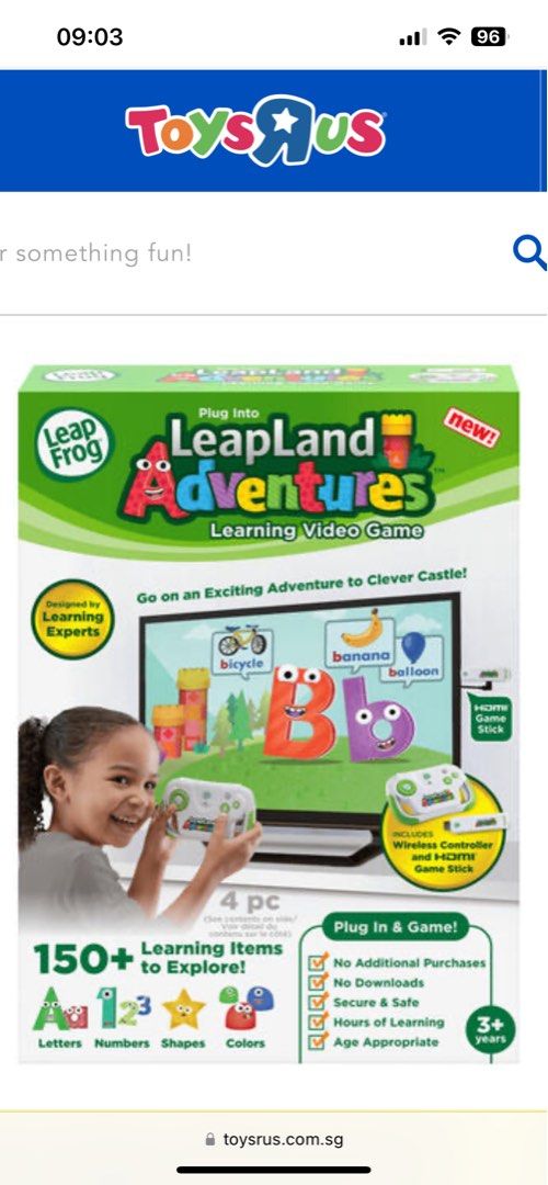 LeapFrog LeapLand Adventures Learning Video Games, Hobbies & Toys, Toys ...