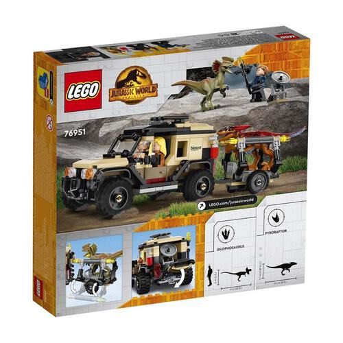 LEGO 76951 Jurassic World Pyroraptor & Dilophosaurus Transport, 興趣及遊戲 ...