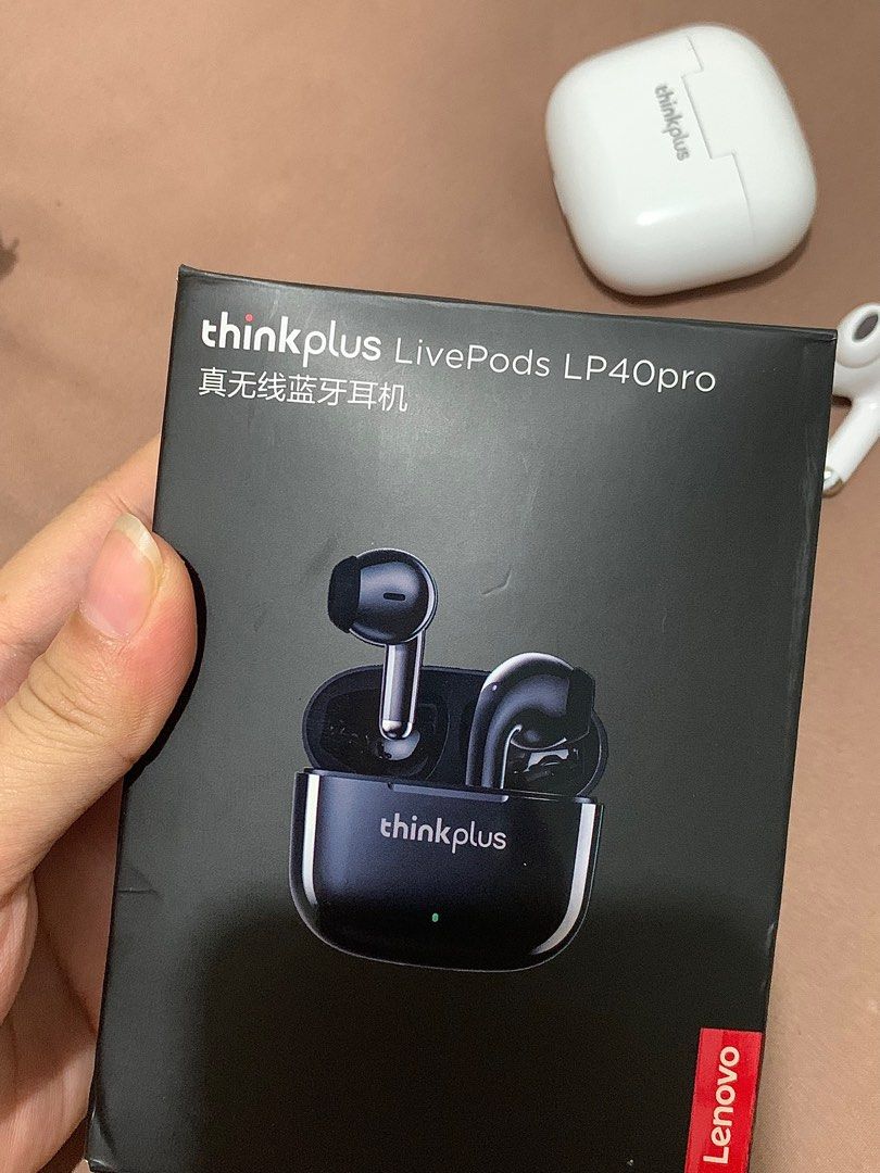 Lenovo thinkplus LP40 PRO | Wireless Earphone Bluetooth | White, Audio, Earphones on Carousell