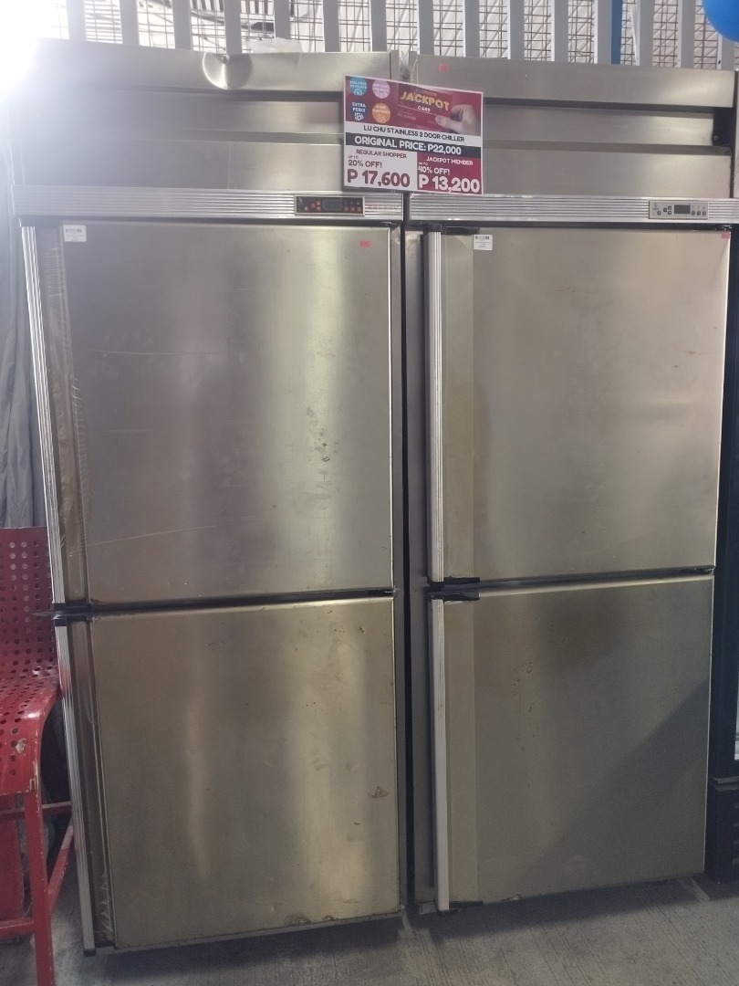 LU CHU STAINLESS 2 DOOR CHILLER, Furniture & Home Living, Kitchenware ...