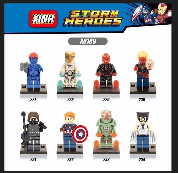 Marvel Brick Mini Figure (Iron Man Captain America Wolverine), Hobbies ...