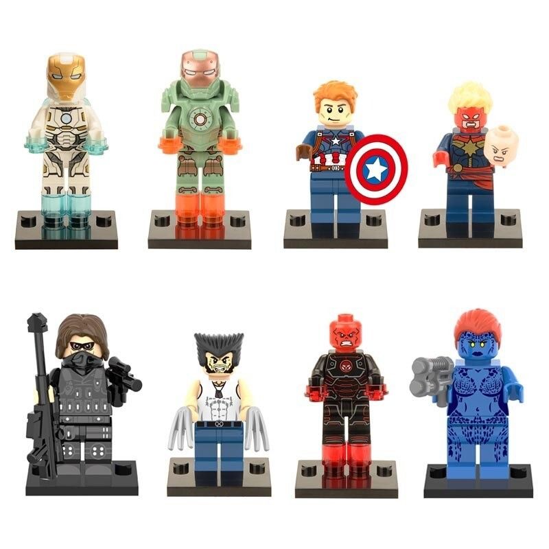 Marvel Brick Mini Figure (Iron Man Captain America Wolverine), Hobbies ...