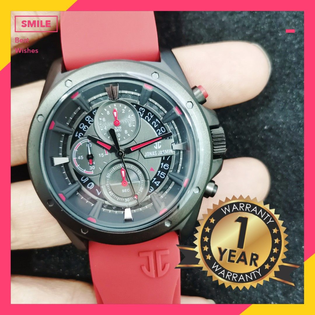 Men Chronograph Silicon Watch Jonas Jasmine, Men's Fashion, Watches ...